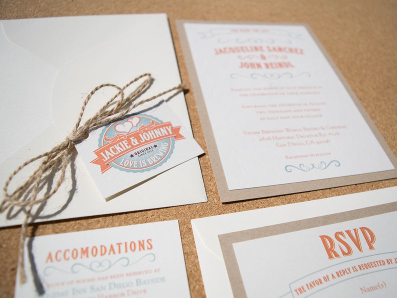 Brewery Wedding Invitations, Beer Lovers Wedding Invitations, Love is ...