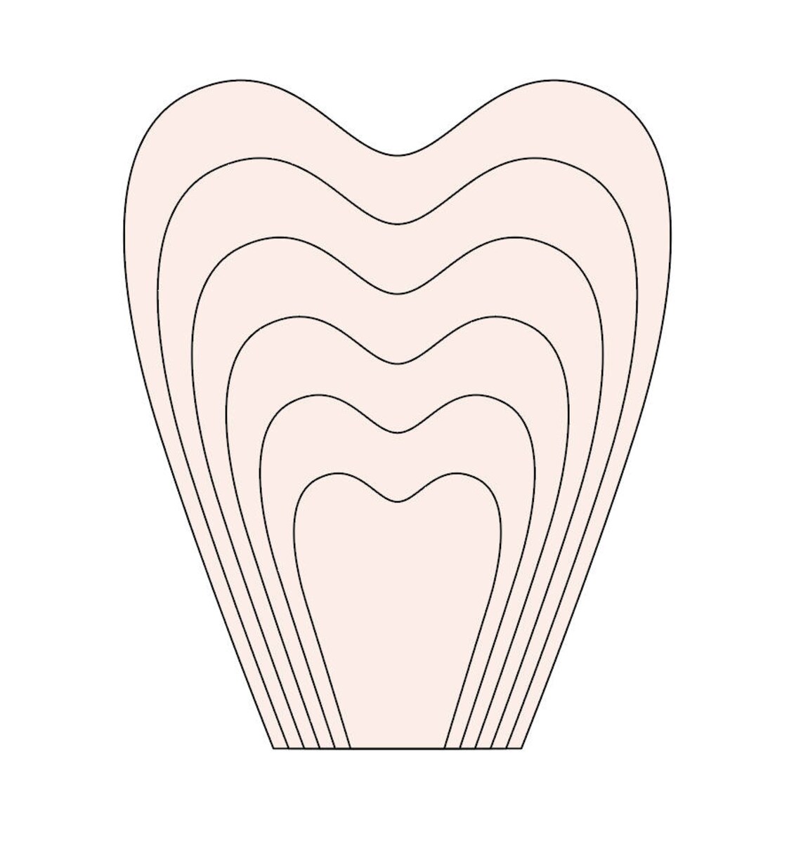 Paper Flower Template DIGITAL PDF, DIY Paper Flower Template, Print ...
