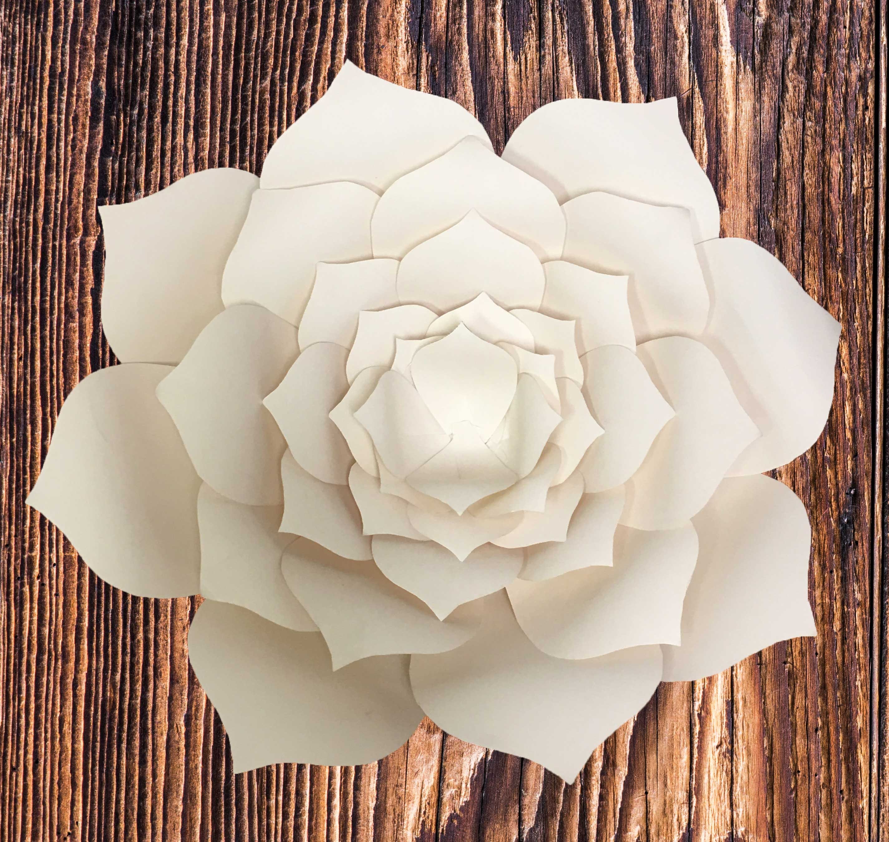 Paper Flower Template DIGITAL PDF, DIY Paper Flower Template, Print ...