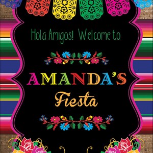 Fiesta Birthday Welcome Sign, Mexican Birthday Welcome Sign 16x20 ...