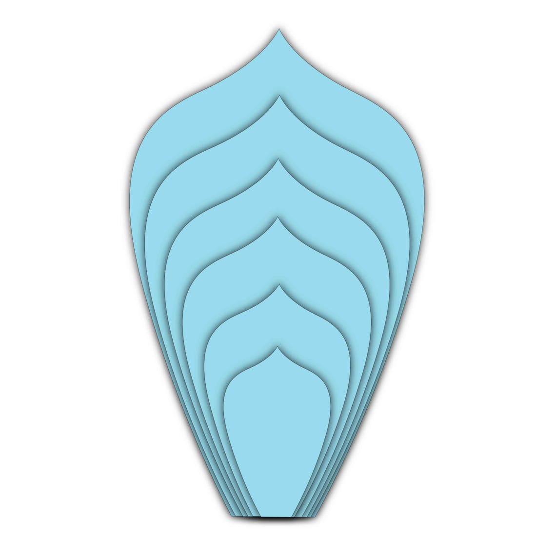 Paper Flower Template DIGITAL PDF, DIY Paper Flower Template, Print ...