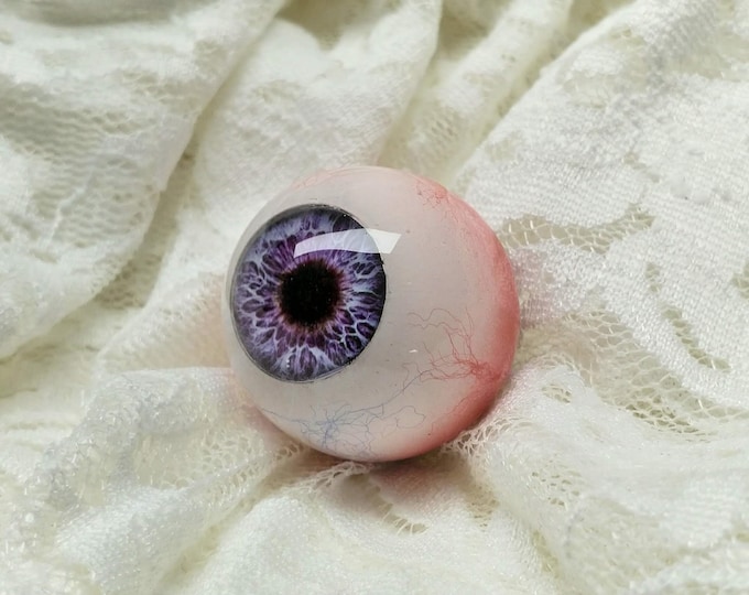 Complete Round Realistic Human Eyeball With Purple Iris - Oddity ...