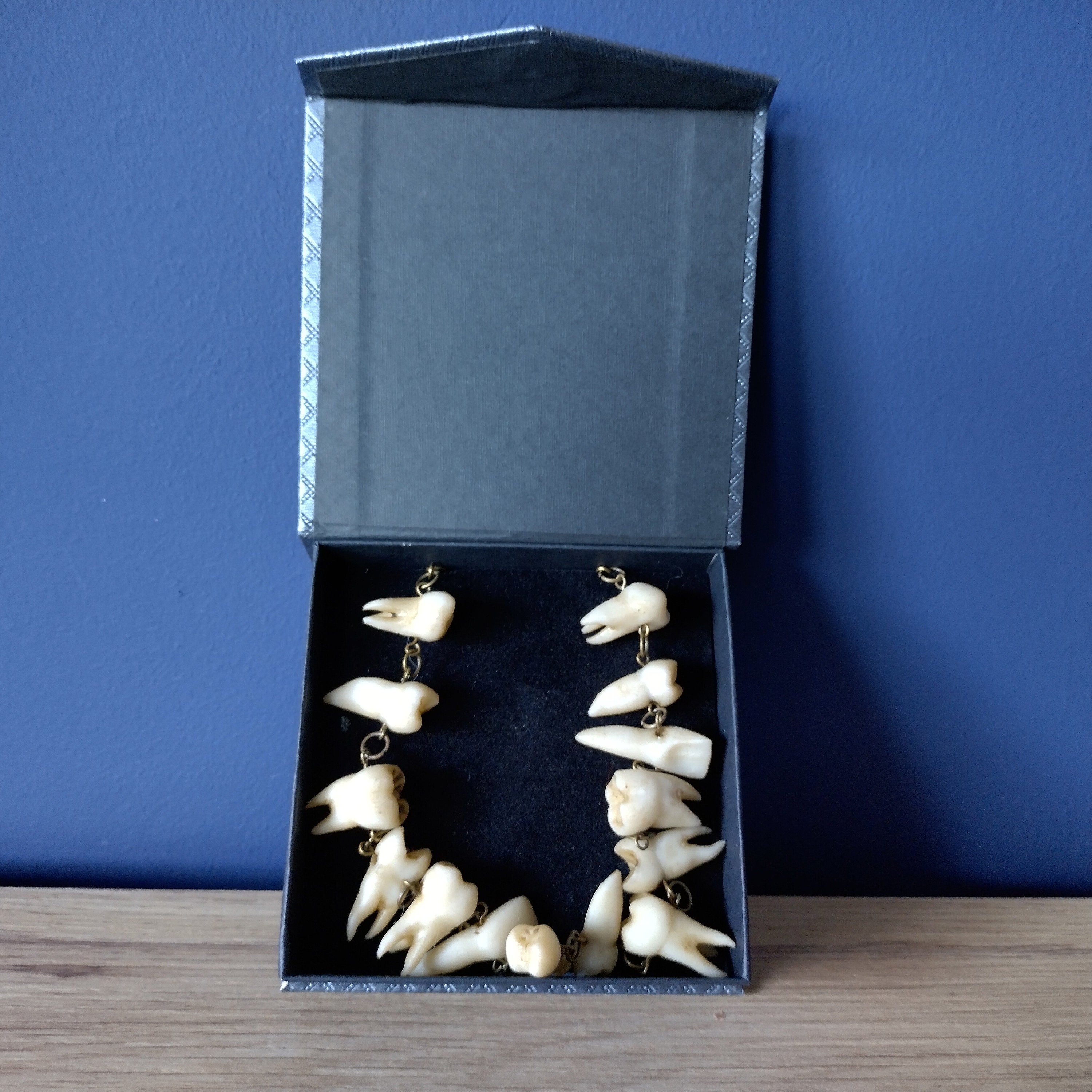 Aged Human Teeth Necklace on Bronze Chain - Etsy