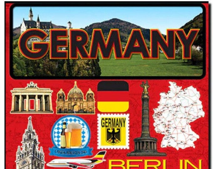 3D Germany Stickers - by Reminisce - Landmarks - Map - German Emblems ...