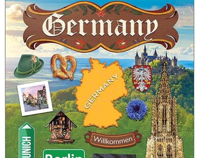 3D Germany Stickers by Paper House Emblems Landmarks Berlin Munich ...