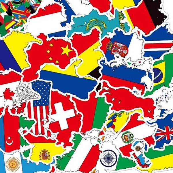 World Flag Stickers - Etsy