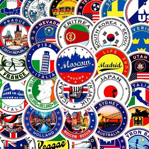 Europe Stickers - Etsy