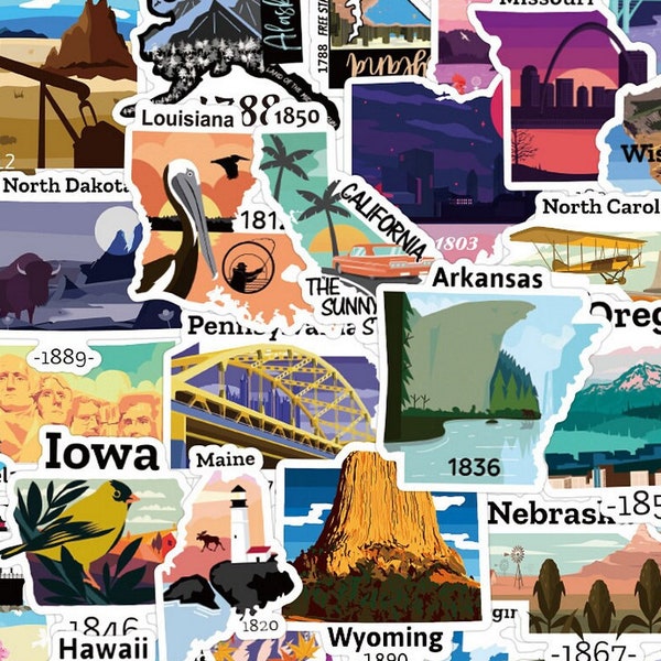 Usa Stickers - Etsy