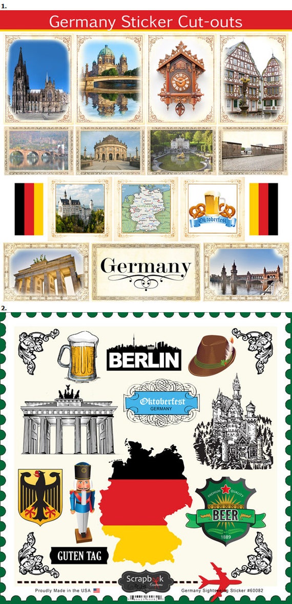 Germany Stickers Sightseeing Icons & Images Munich | Etsy
