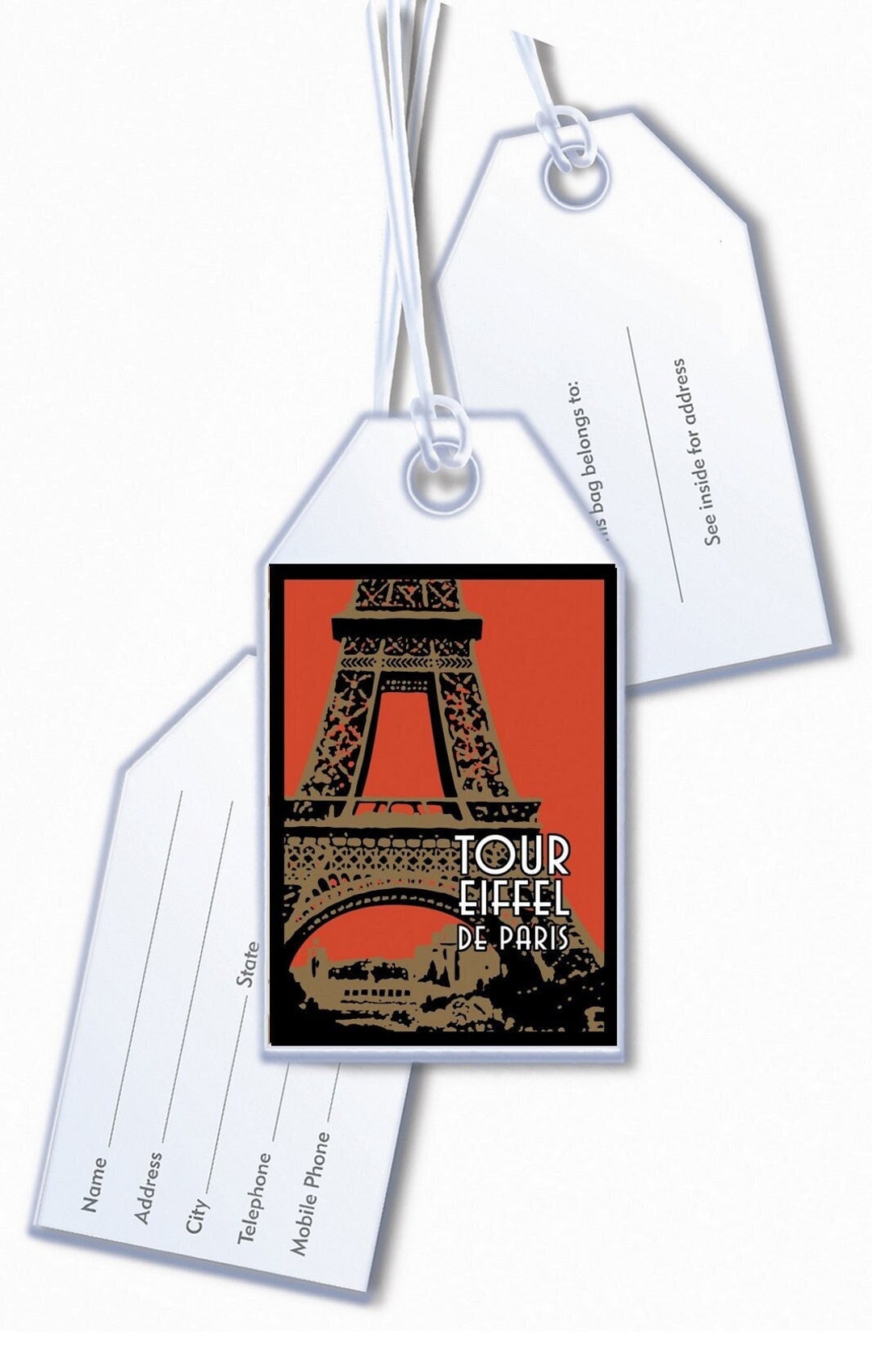 Last One Paris Luggage Tag Eiffel Tower France French Tag Parisian ...