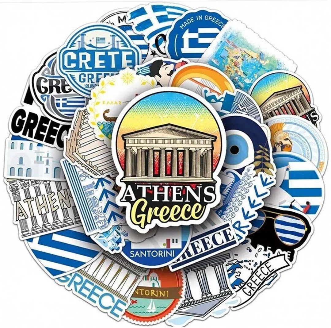 Greece Stickers Athens Mykonos Santorini Greek Islands - Etsy