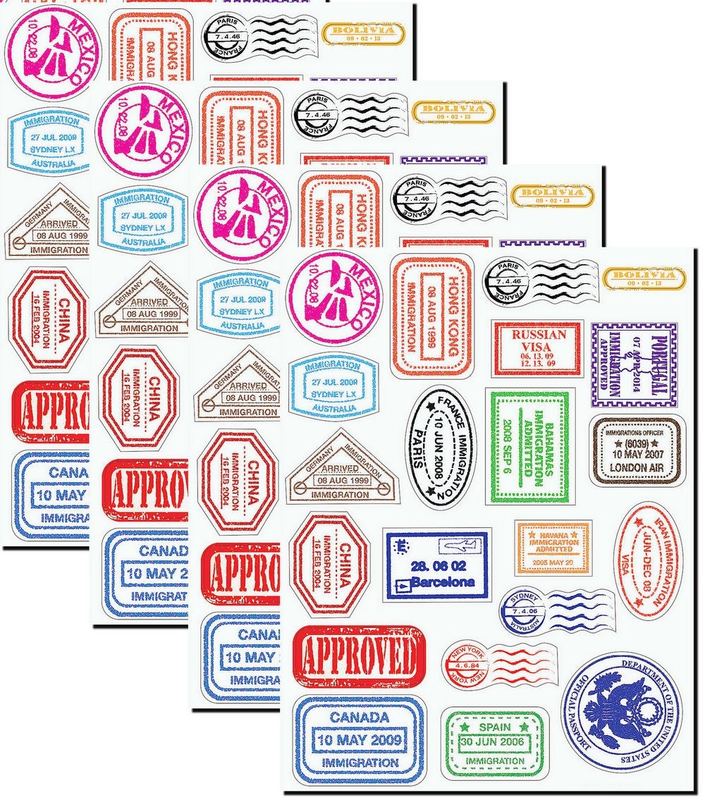 Pretend Passport Stamps For Kids