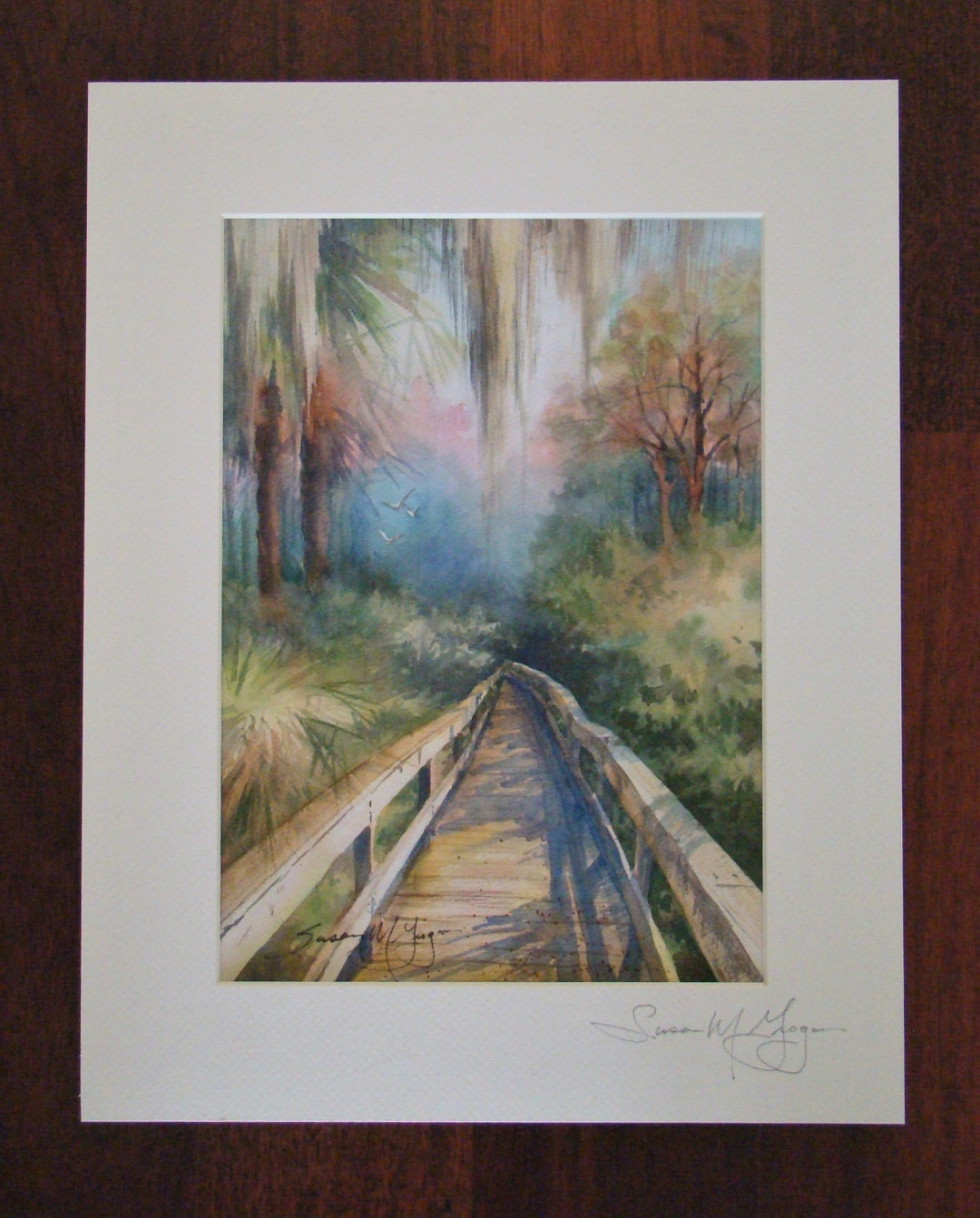 Florida Watercolor Print: Tranquil Tropical Forest Art by Susan Grogan ...