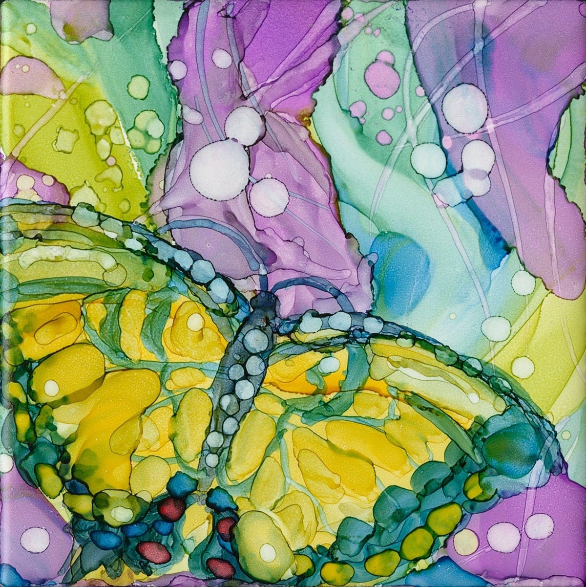 Butterfly Art Alcohol Ink Art Nature Artworkfine - Etsy