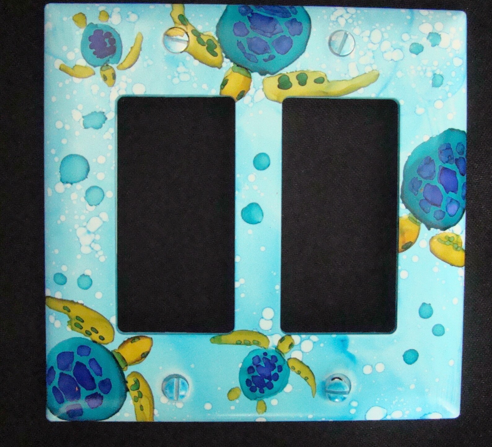 Hand Painted Sea Turtle Light Switch Plate. Hand Painted | Etsy