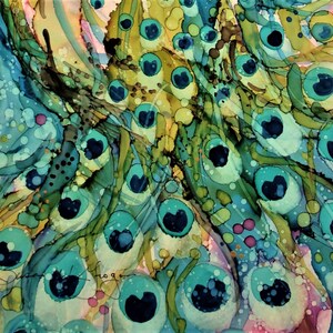 Peacock Art,fine Art Painting, Alcohol Ink Print, Fine Art Print, Susan ...