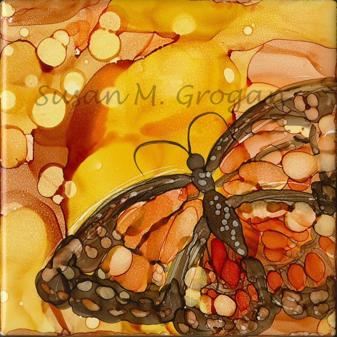 Butterfly Art Alcohol Ink Art Nature Artworkfine - Etsy