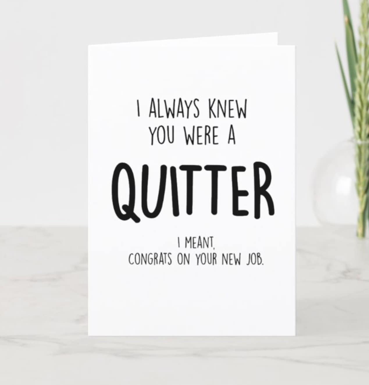 New Job Card Funny Quitter Card for Colleague Leaving Congrats - Etsy