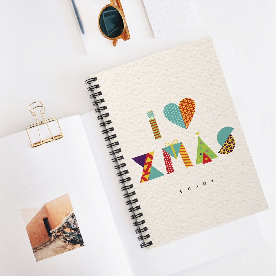 I Love Xmas Christmas Themed Notebook Christmas Wishes Gift for Friend ...