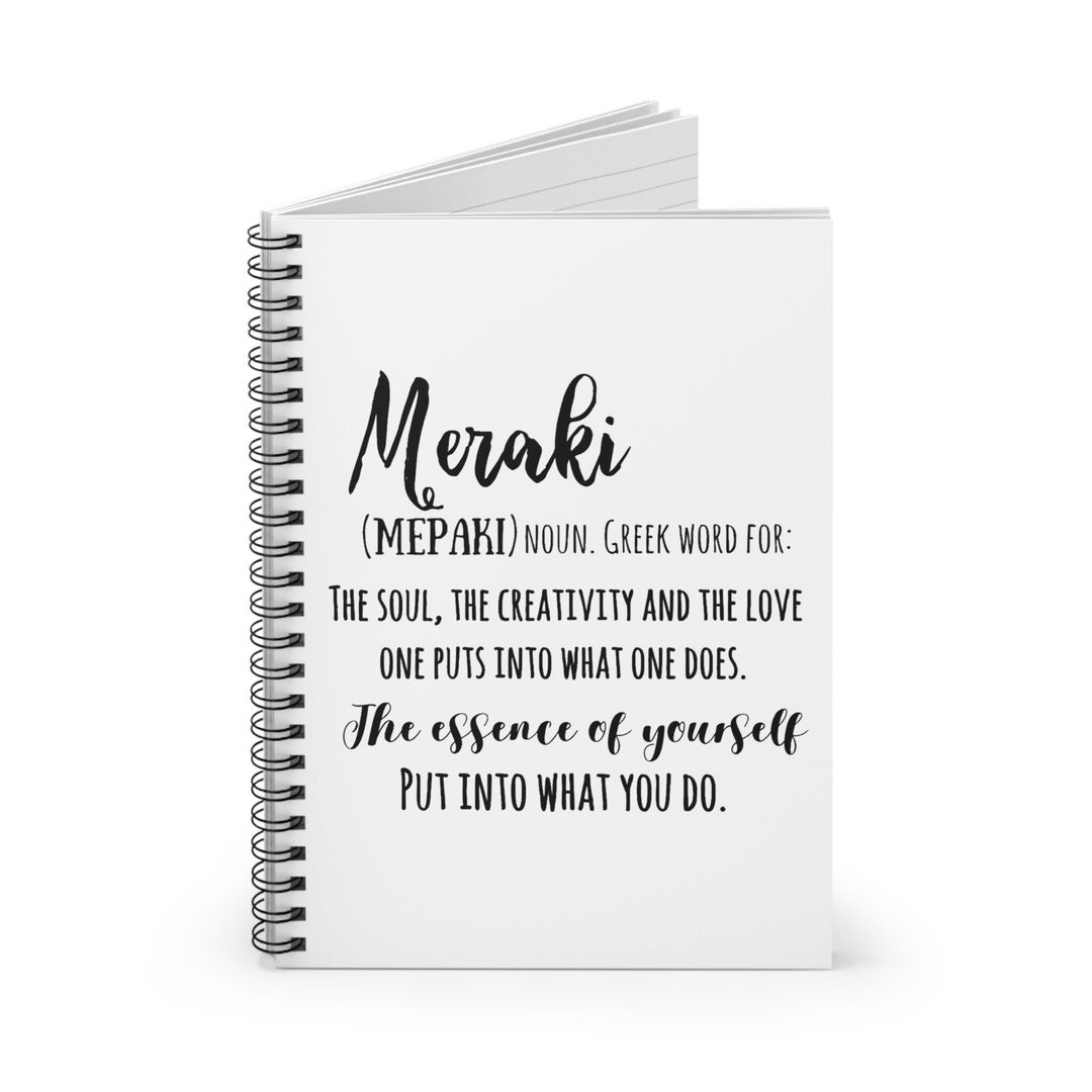 Meraki Definition Notebook Greek Word Job Promotion Gift for Greek ...
