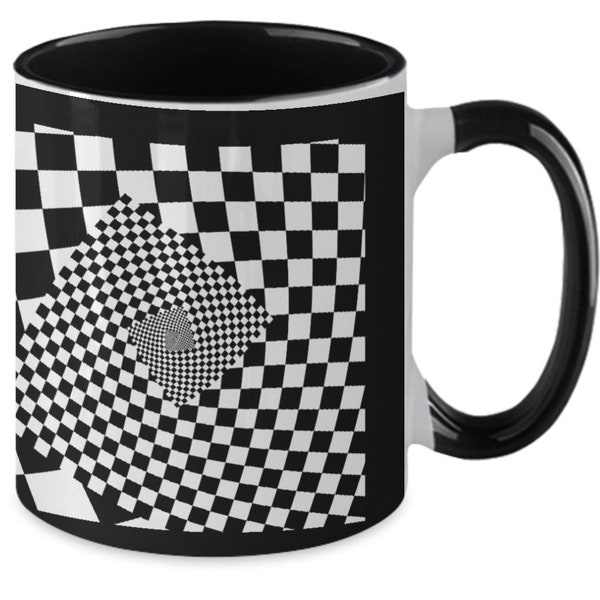 Black and White Checkered Cups - Etsy
