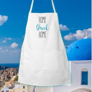 Home Greek Home Apron, Gift for Greek Friend, Greek Family Gift, Gift ...