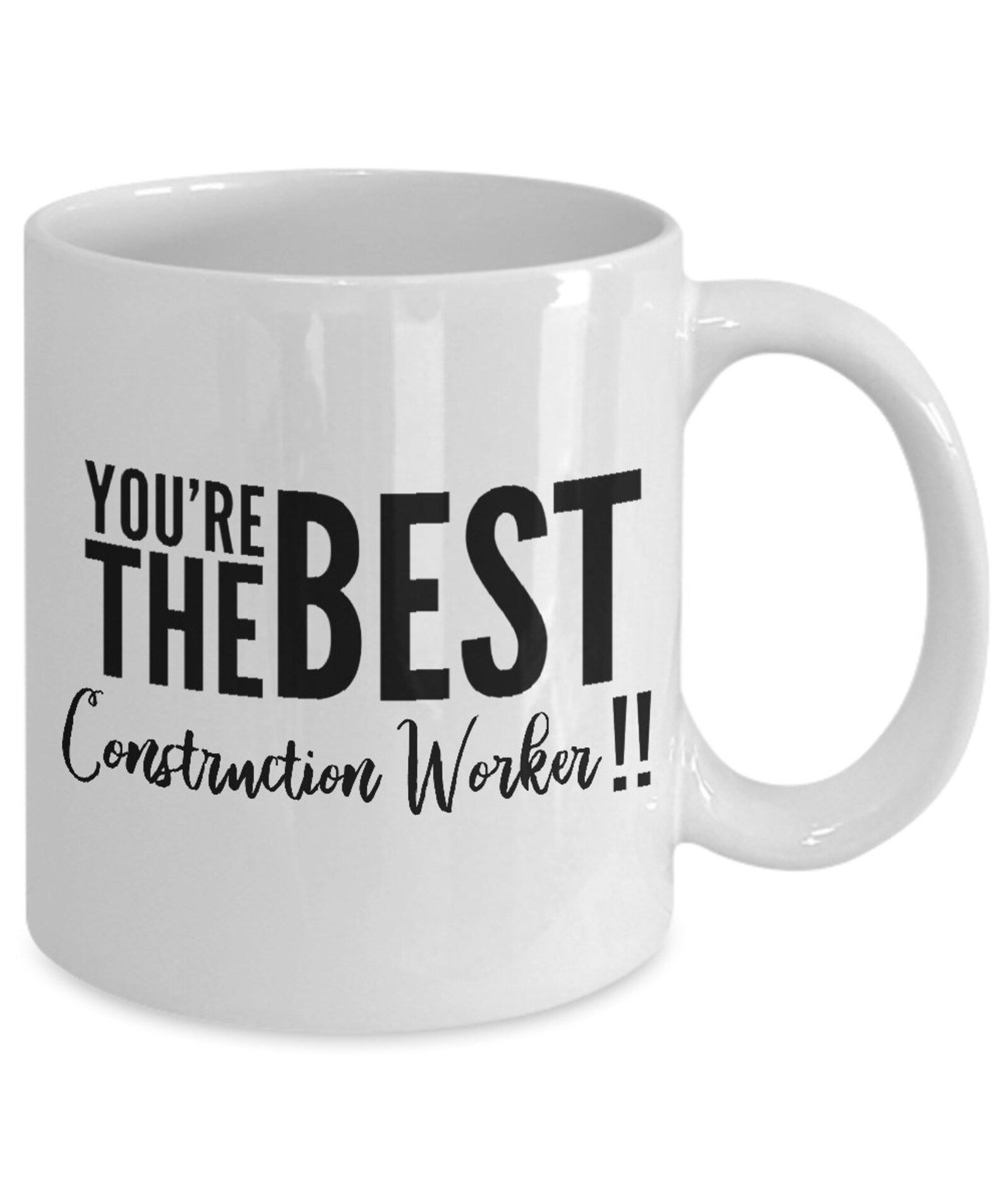 Construction Worker Mug Best Construction Worker - Etsy