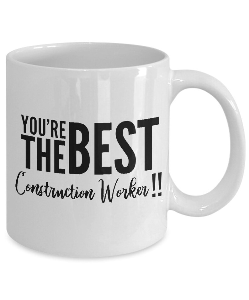 Construction Worker Mug Best Construction Worker - Etsy