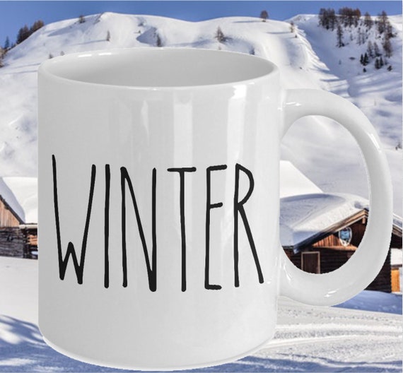 Minimalist Winter mug /Winter coffee mug/ winter decor /Rae | Etsy
