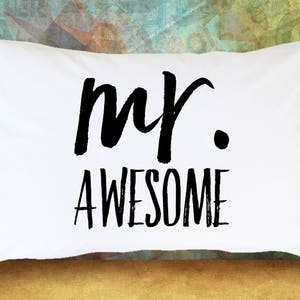 Mr Awesome and Mrs. Awesome Pillowcase Couples Gift Wedding - Etsy