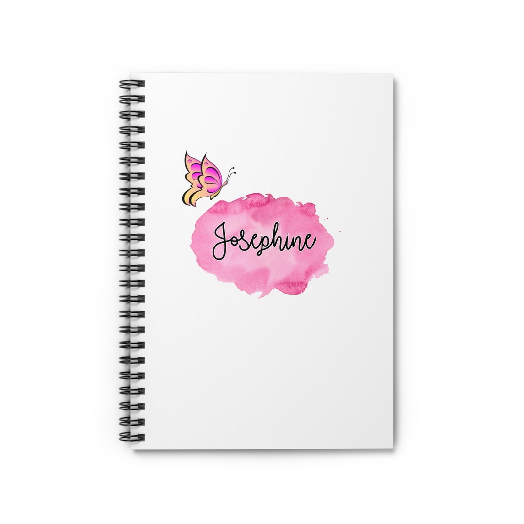 Personalised Name Notebook Watercolor Butterfly Funny Gift for Friend ...