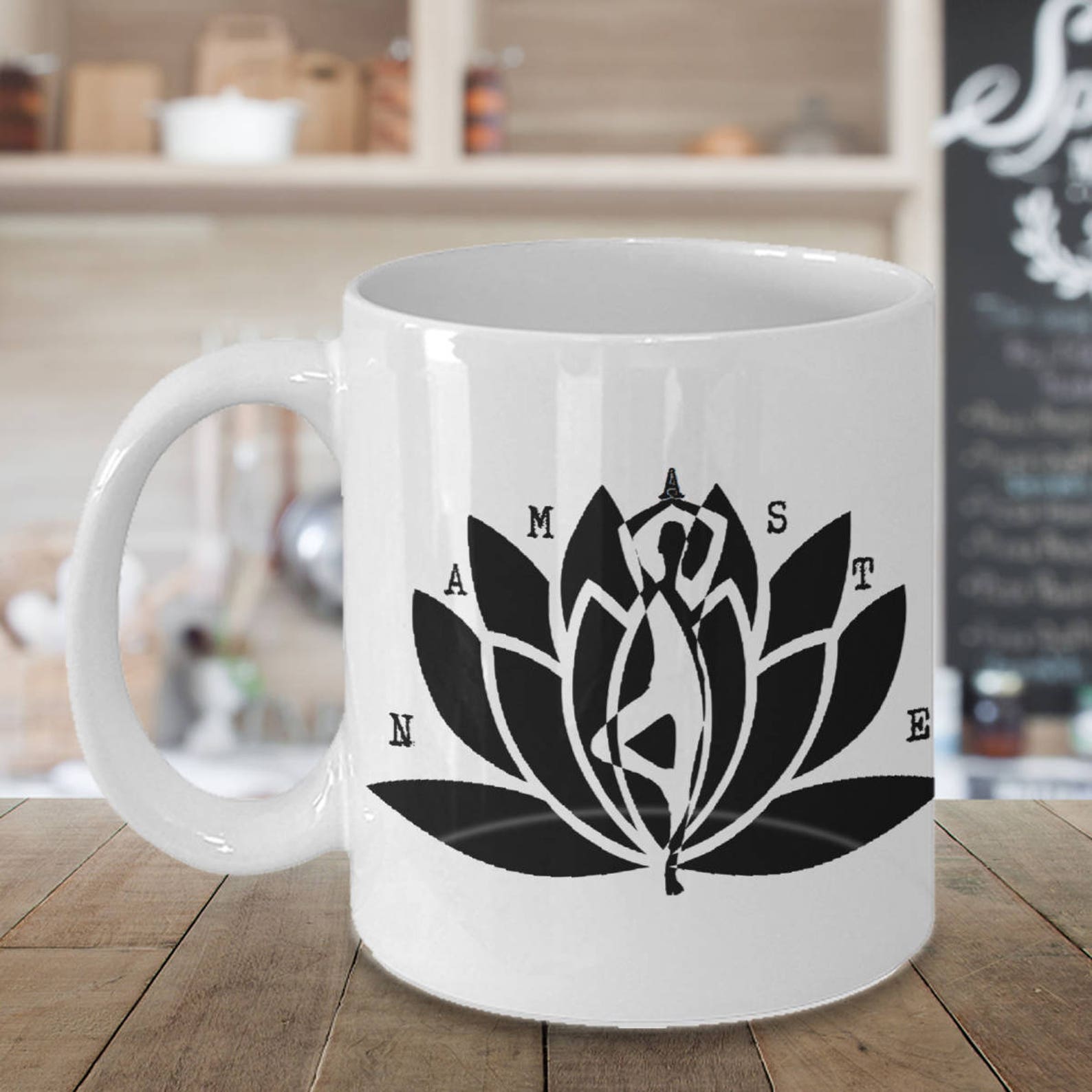 Namaste Yoga Mug Namaste Yoga Gift Namaste Lotus Mug Yoga - Etsy