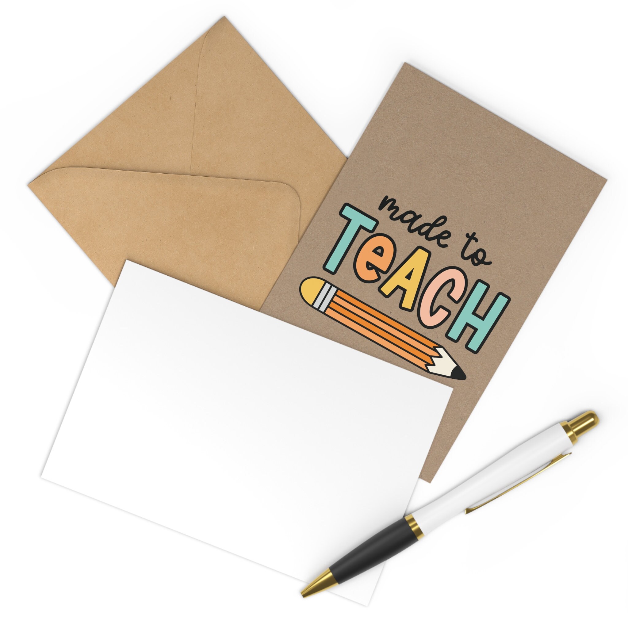 Teacher Card Made to Teach Card for Teacher Elementary School - Etsy