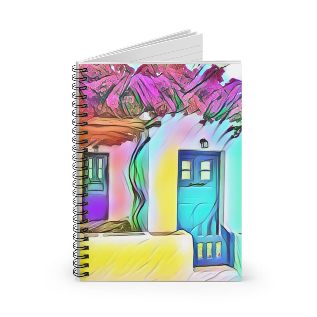 Greek Themed Notebook Santorini Artistic Gift for Koumbara Greek Family ...