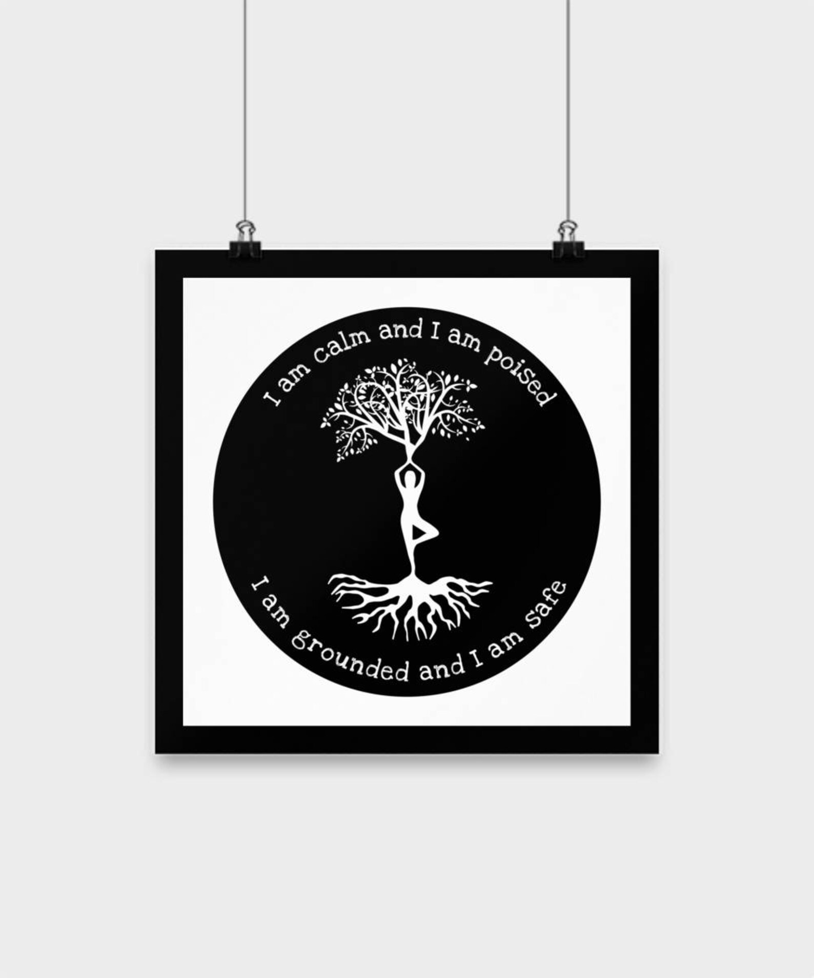 Tree of Life Poster I Am Affirmations Poster Yoga | Etsy