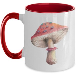 Mushroom Mug Natural Life Cottage Core Farmhouse Mug Watercolor ...