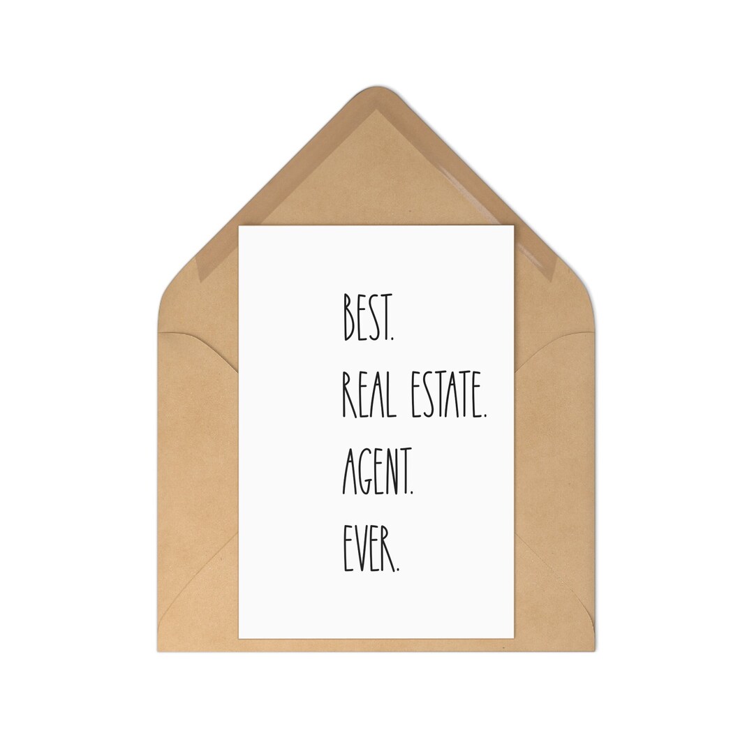 Best Real Estate Agent Ever Card for Real Estate Agent Birthday Card ...