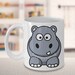 Hippopotamus Mug, Children's Hippo Mug Gift for Children, Kids Gift ...