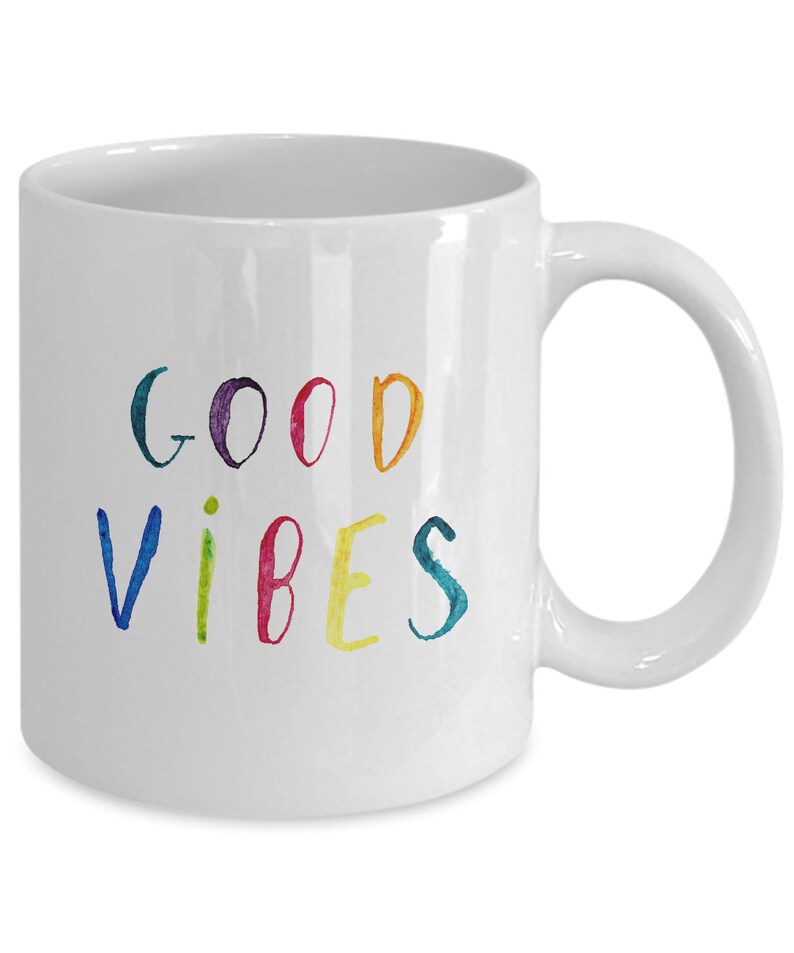 Good Vibes Vibrant Mug Inspirational Positive Energy Gift | Etsy