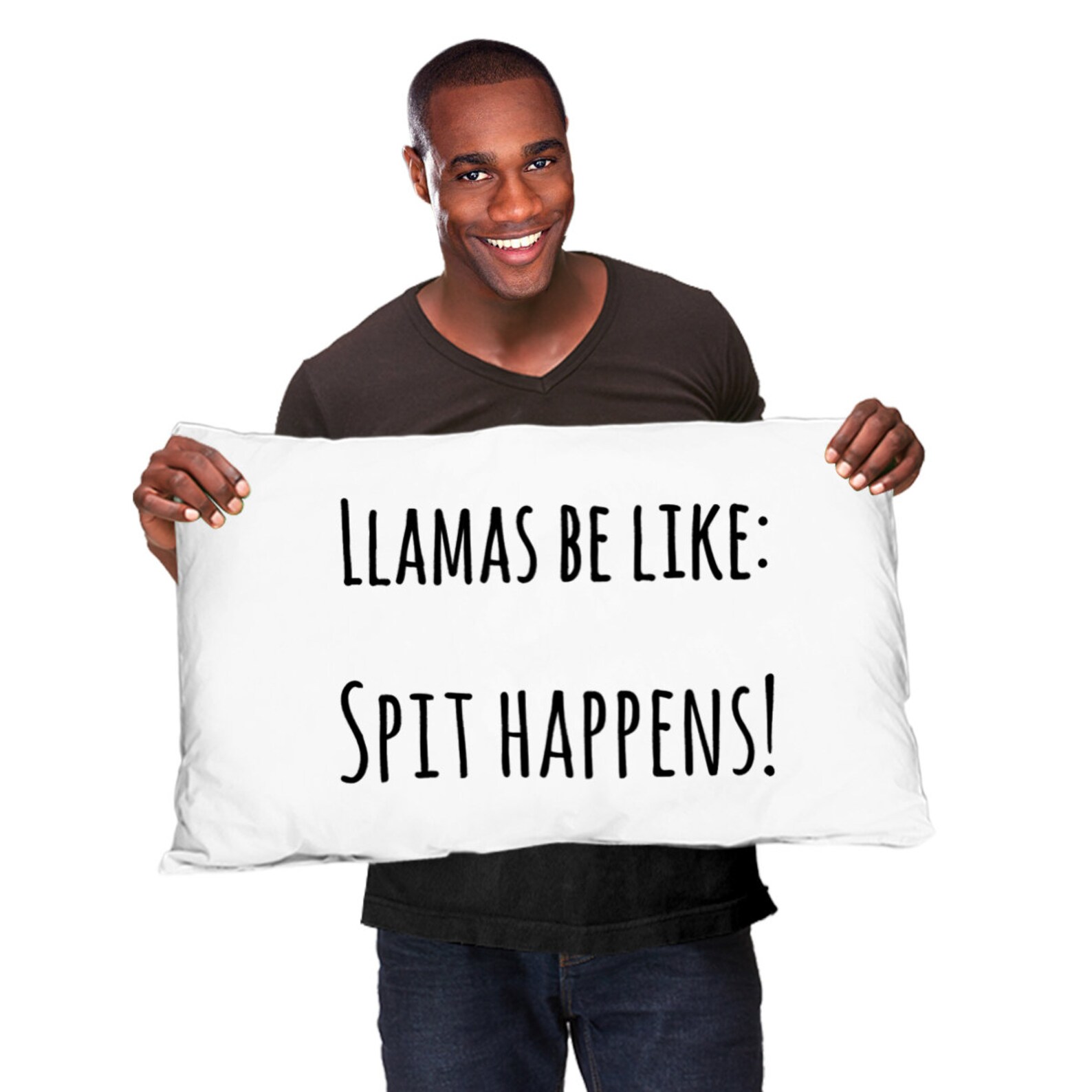 Spit happens Llama Pillow funny Llama gifts spit happens | Etsy