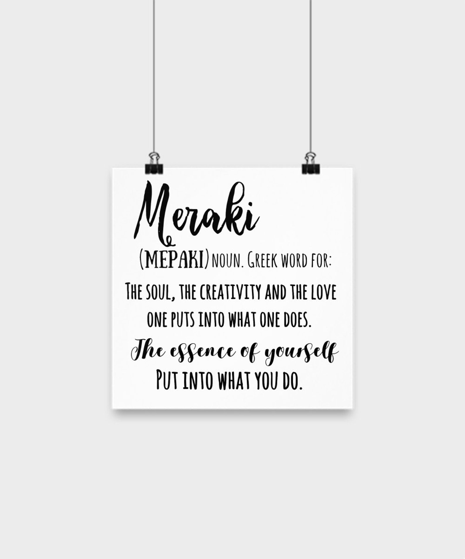 Meraki Definition Poster Meraki Poster With Definition - Etsy UK