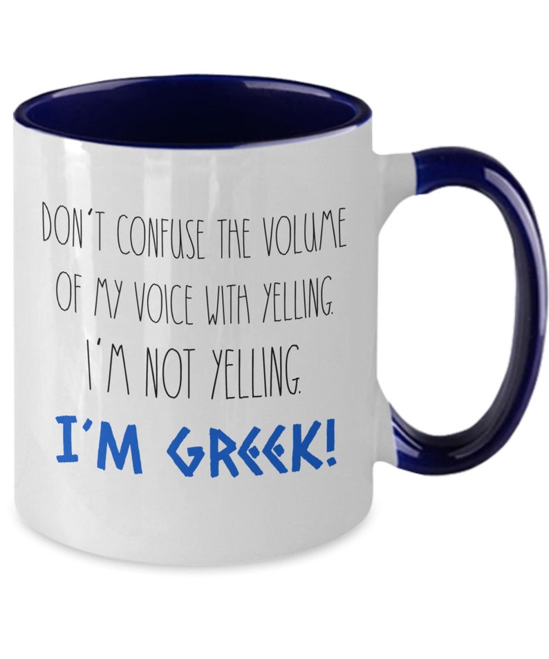 Im Not Yelling Im GREEK Mug Funny Greek Mug Greek Coffee Cup | Etsy