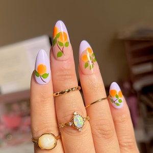 Summer Vacation Nails, Clementine Mediterranean Vacation Nails, Press ...