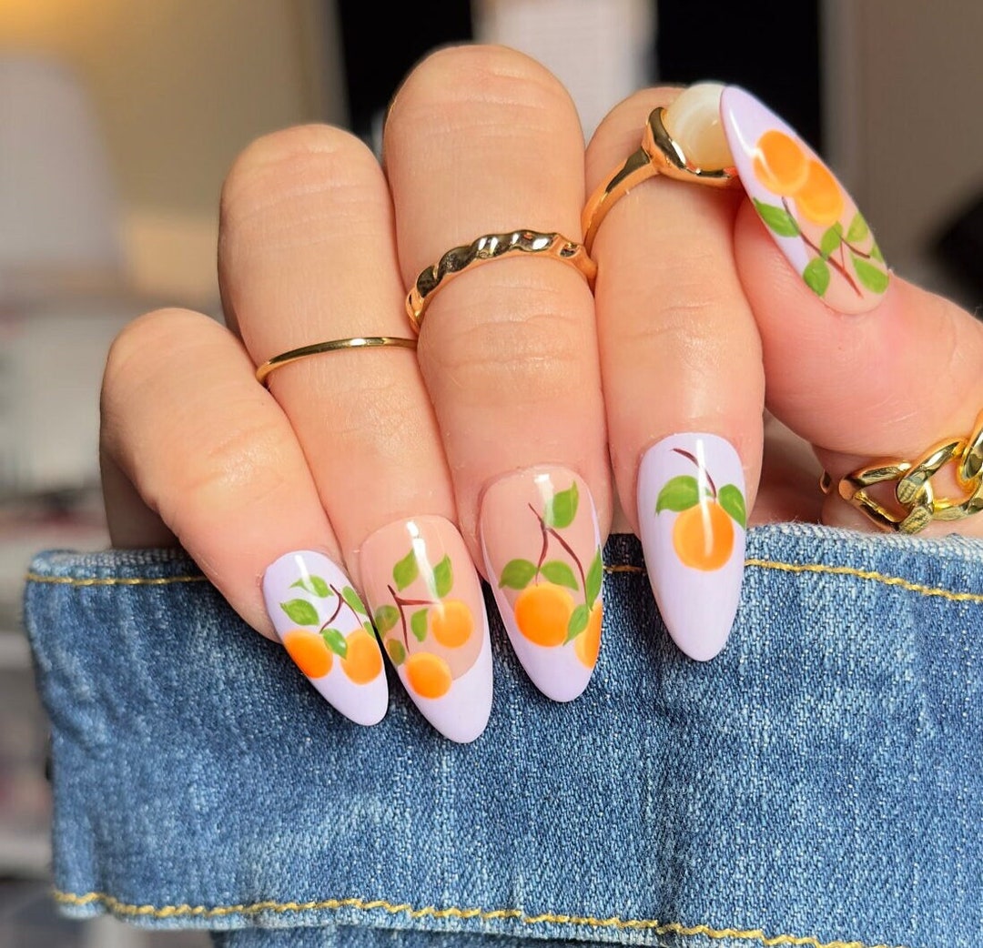 Summer Vacation Nails, Clementine Mediterranean Vacation Nails, Press ...