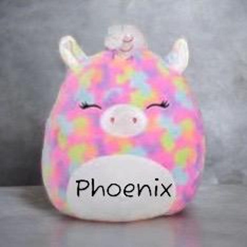 12 Personalized Phoenix the Rainbow Unicorn Squishmallow Stuffed Animal ...
