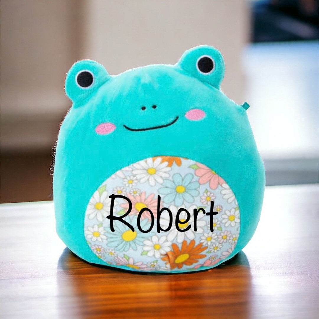 7.5 Personalized Robert the Floral Frog Squishmallow Stuffed Animal ...