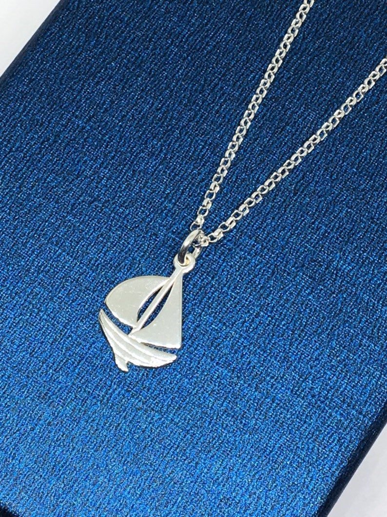 Sterling Silver Boat Necklace Ocean Jewellery Sailing Boat - Etsy Norway