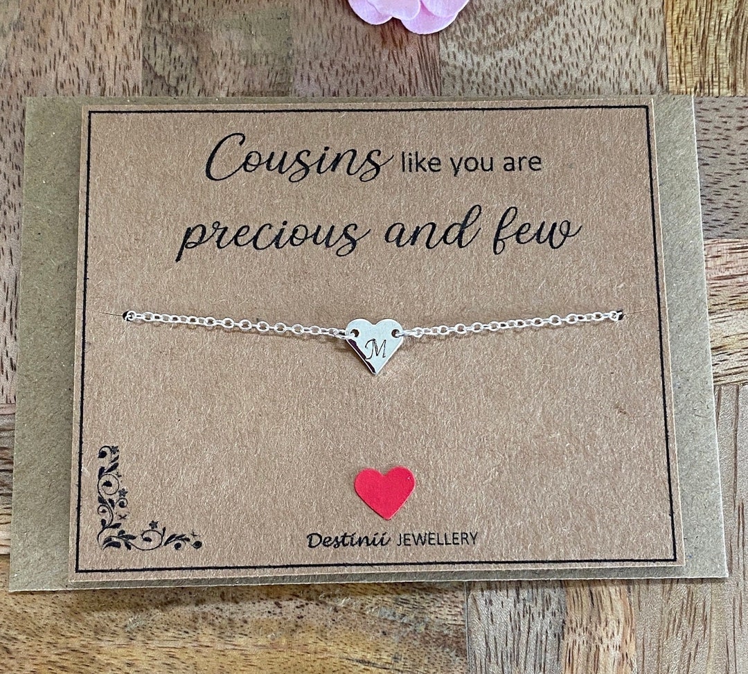 Cousins Like You Are Precious and Few Initial Silver Plated Bracelet ...