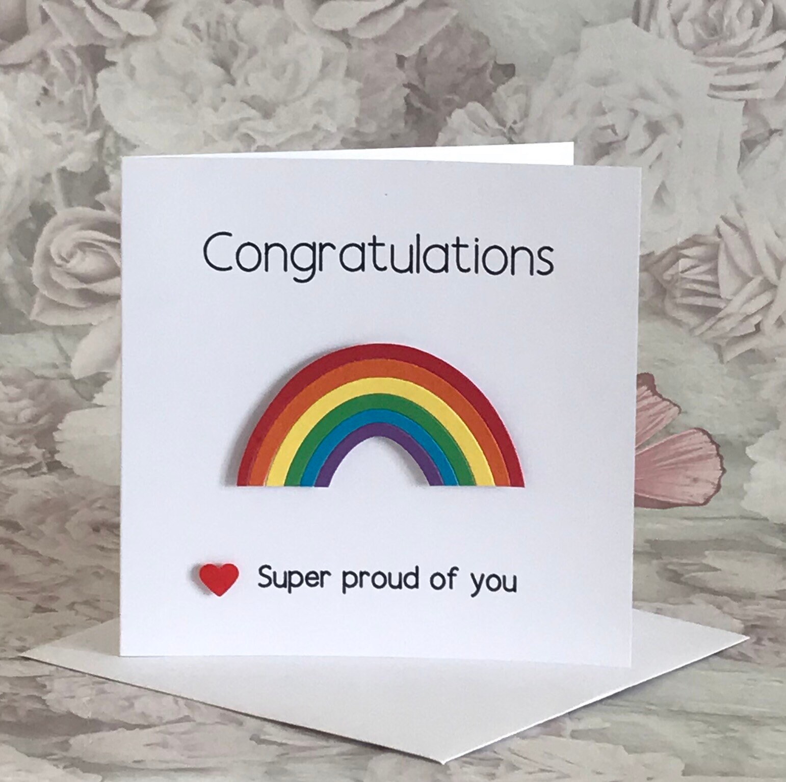 Rainbow Congratulations Card Super Proud of You Card Well - Etsy UK