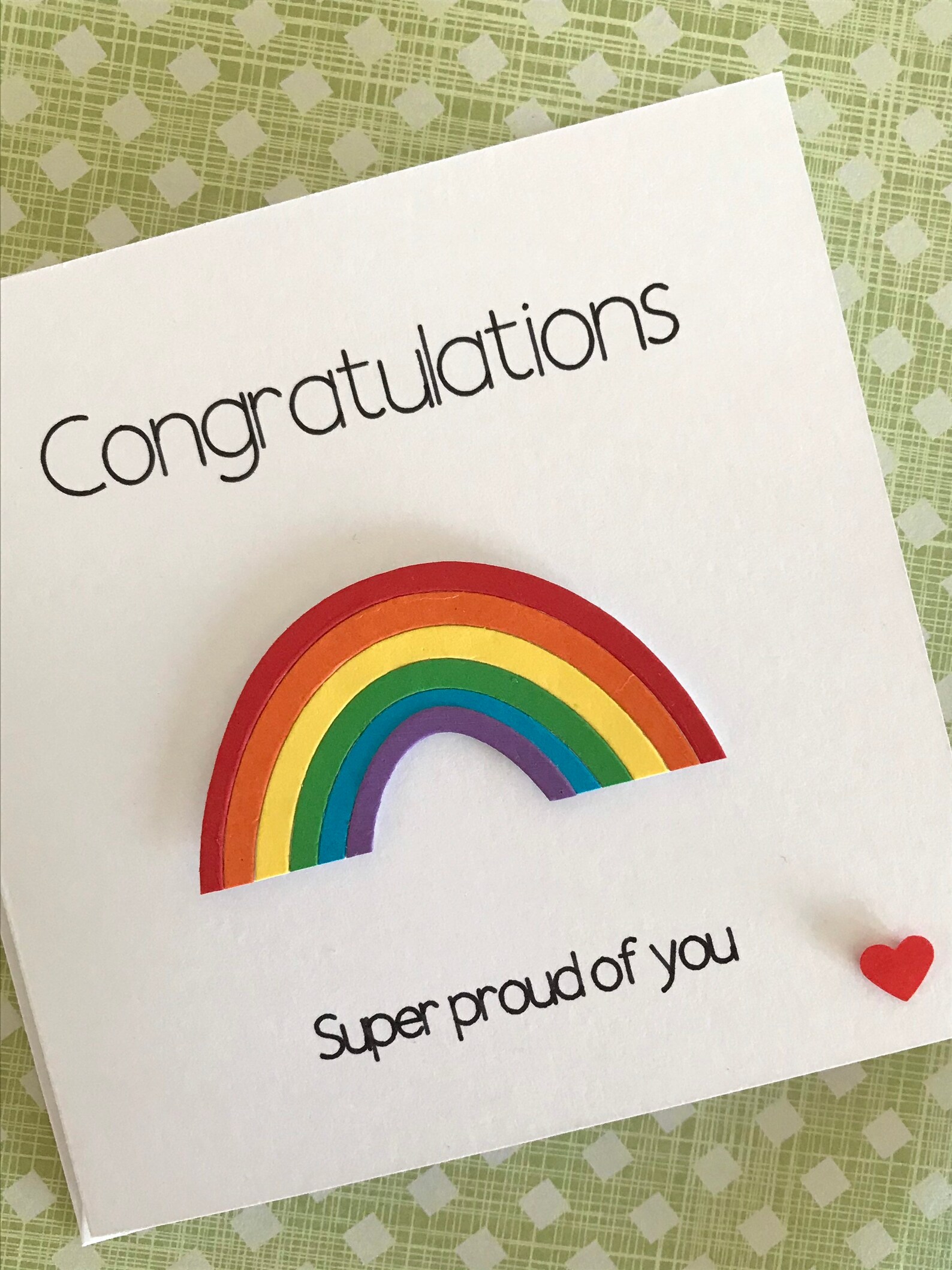 Rainbow Congratulations Card Super Proud of You Card Well | Etsy